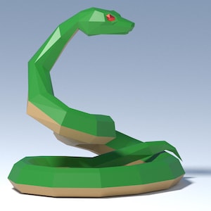 Papercraft Snake Digital PDF Template, DIY Paper Snake Template, New ...