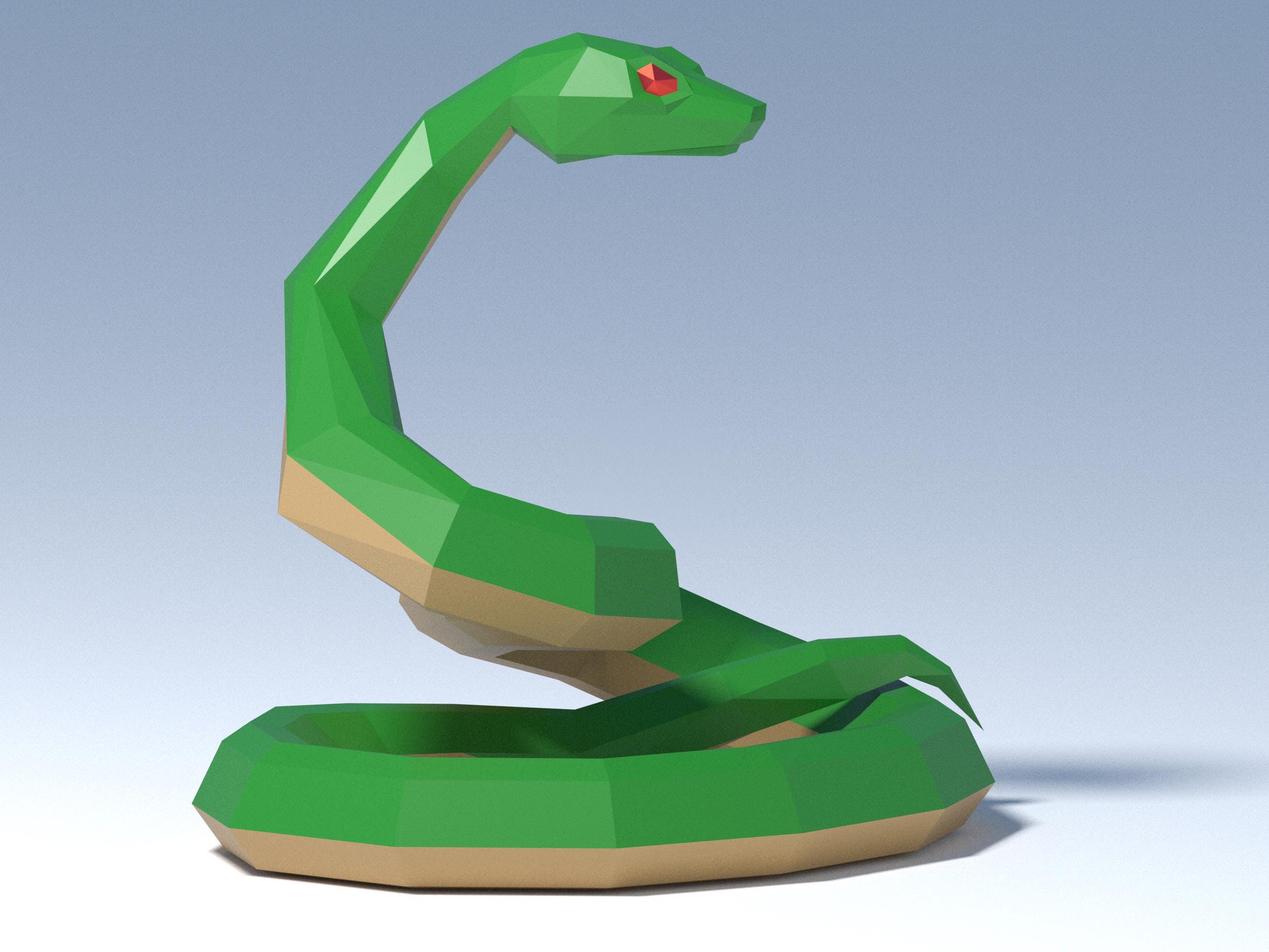 Papercraft Snake Digital PDF Template, DIY Paper Snake Template, New ...