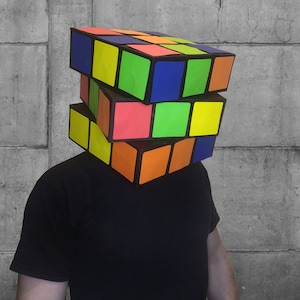 DIY Papercraft Rubik's Cube Mask Template - Easy to Make Halloween ...
