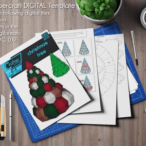 3d Papercraft Christmas Tree PDF Template, SVG Christmas Tree Template ...