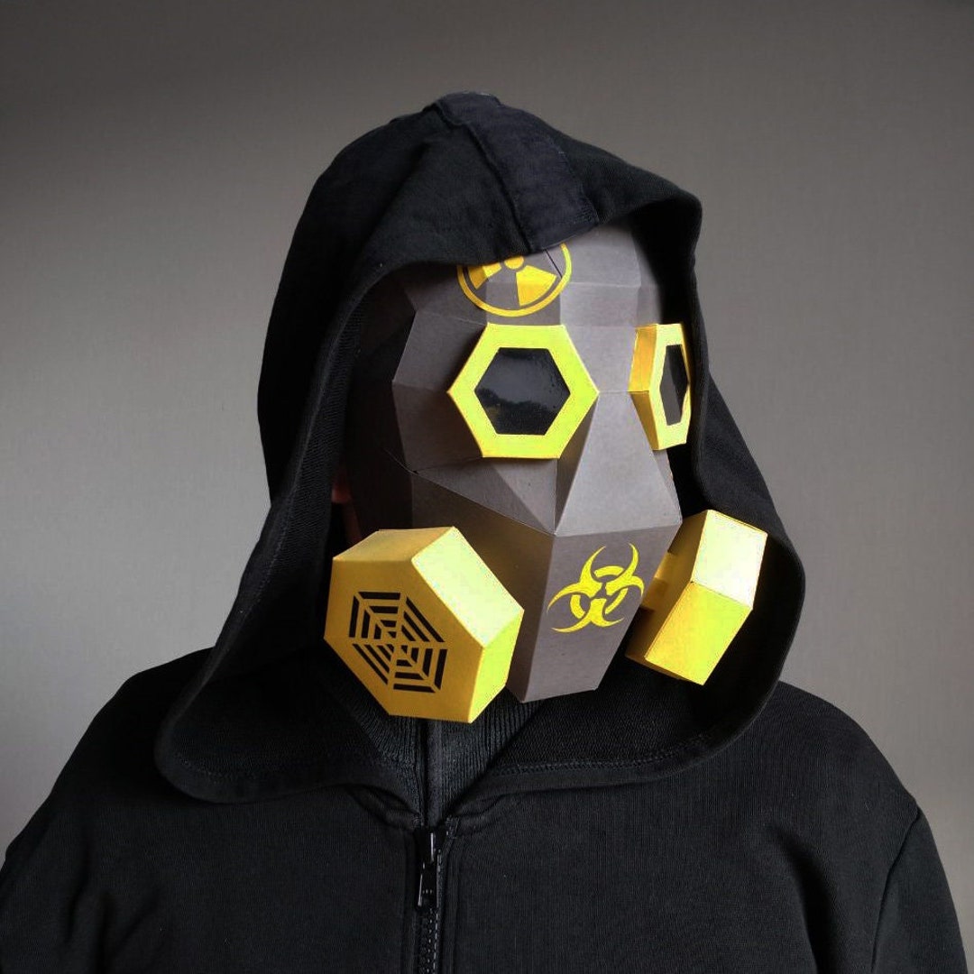 Papercraft Gas Mask Template, DIY Paper Mask, Low Poly , Printable ...