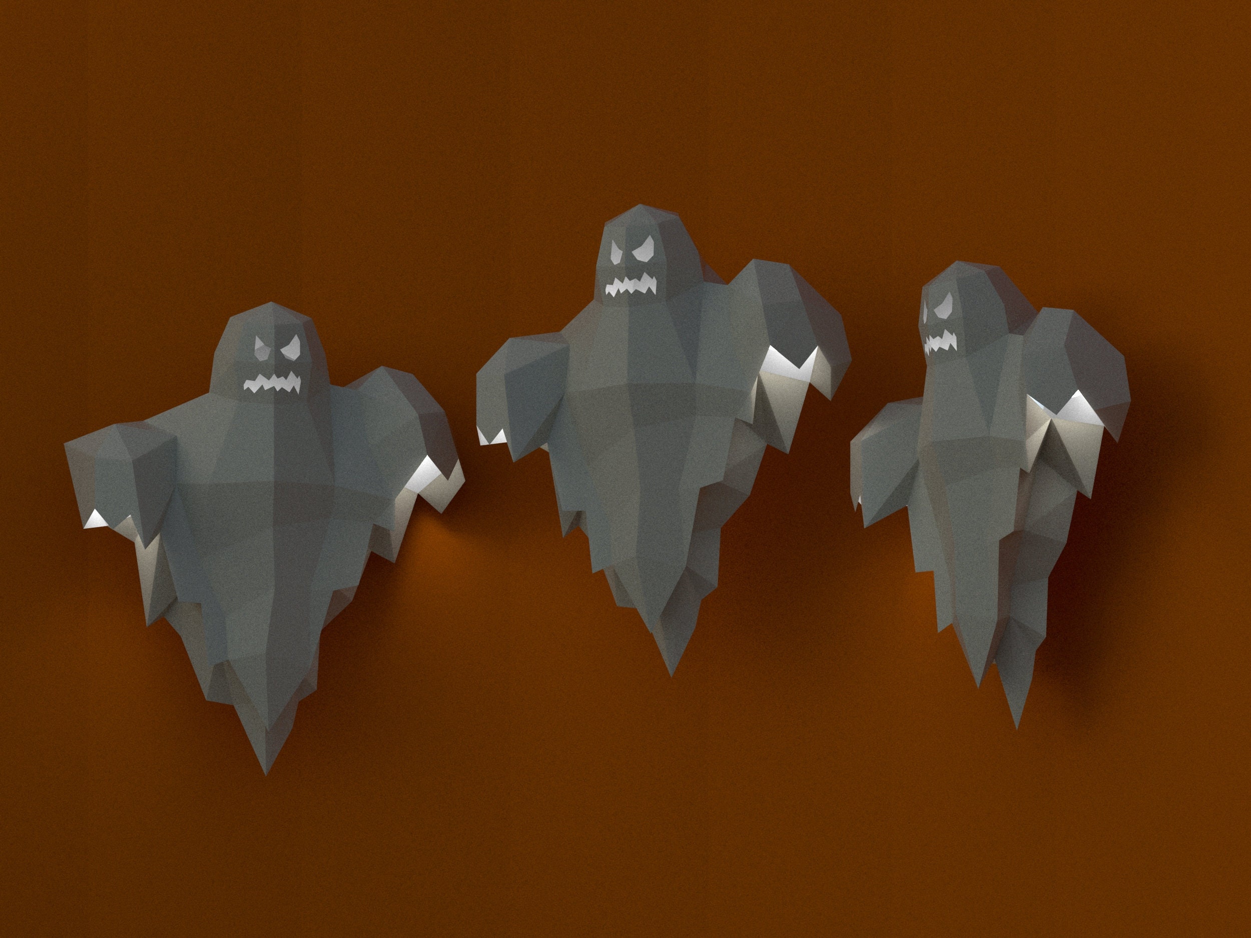Papercraft DIY Ghost , Papercraft Halloween Ghost, Dxf Ghost Drawing ...