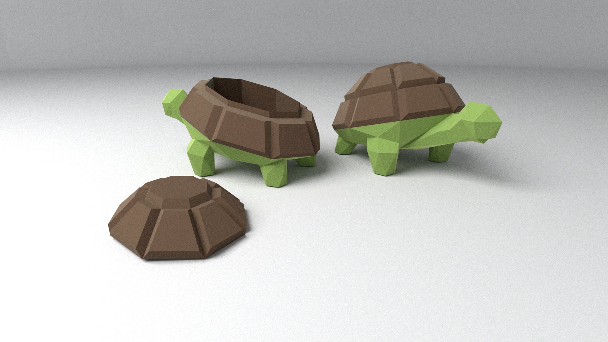 Papercraft turtle papercraft PDF template for turtle box - Etsy España