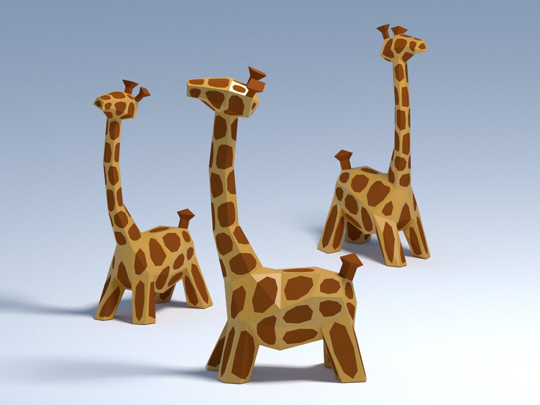 Papercraft 3D Giraffe Template, SVG Template, Paper Animal Digital PDF ...