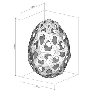 3D Papercraft Easter Egg, Lowpoly Easter Egg SVG Template, Paper Decor ...