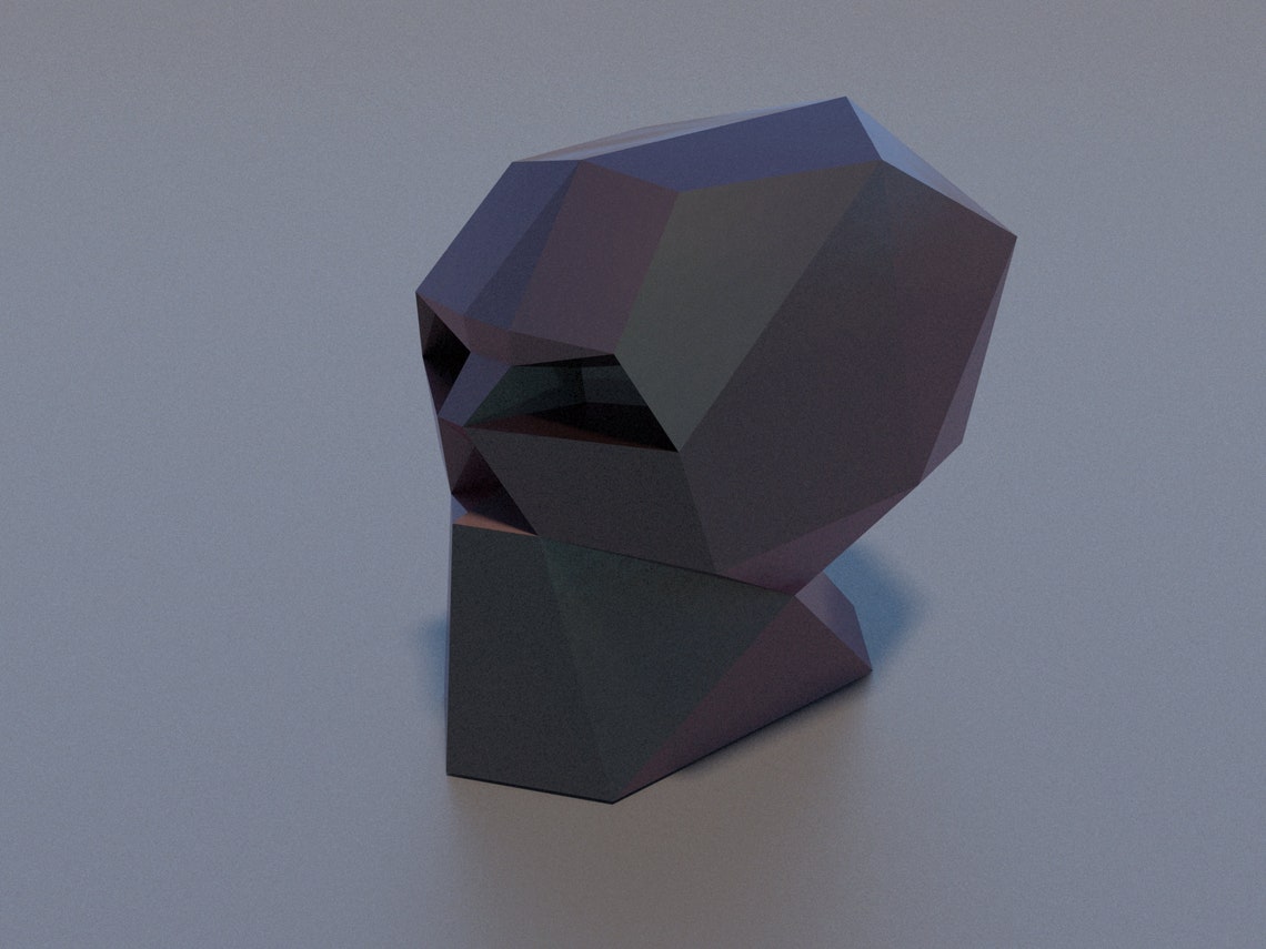 Skull Papercraft Template 3D Paper Skull DIY Halloween - Etsy