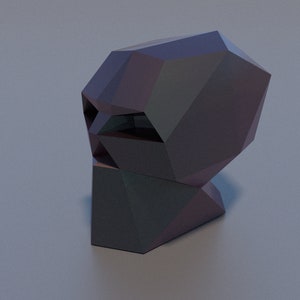 Skull Papercraft Template, 3D Paper Skull, DIY Halloween, Skull ...