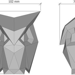 Papercraft 3d Owl, Paper Owl Template, Papercraft Bird Decoration, DIY ...
