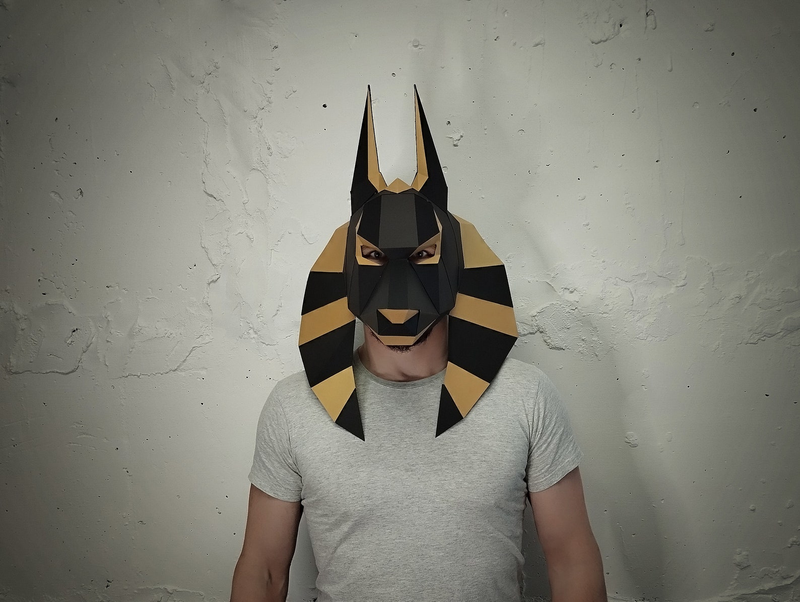 Papercraft DIY Anubis Mask, Paper 3d Anubis Mask, Anubis Template, SVG ...