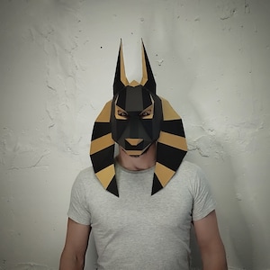 Papercraft DIY Anubis Mask, Paper 3d Anubis Mask, Anubis Template, SVG ...