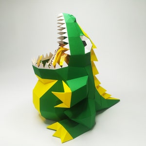 Papercraft 3d Dinosaur, Papercraft PDF Template for Dinosaur Box ...