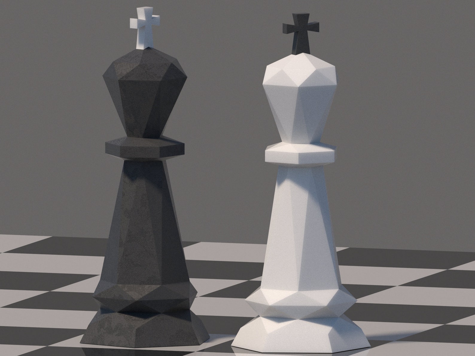 Papercraft Template for Chess King, PDF Template, for DIY, 3D Origami ...