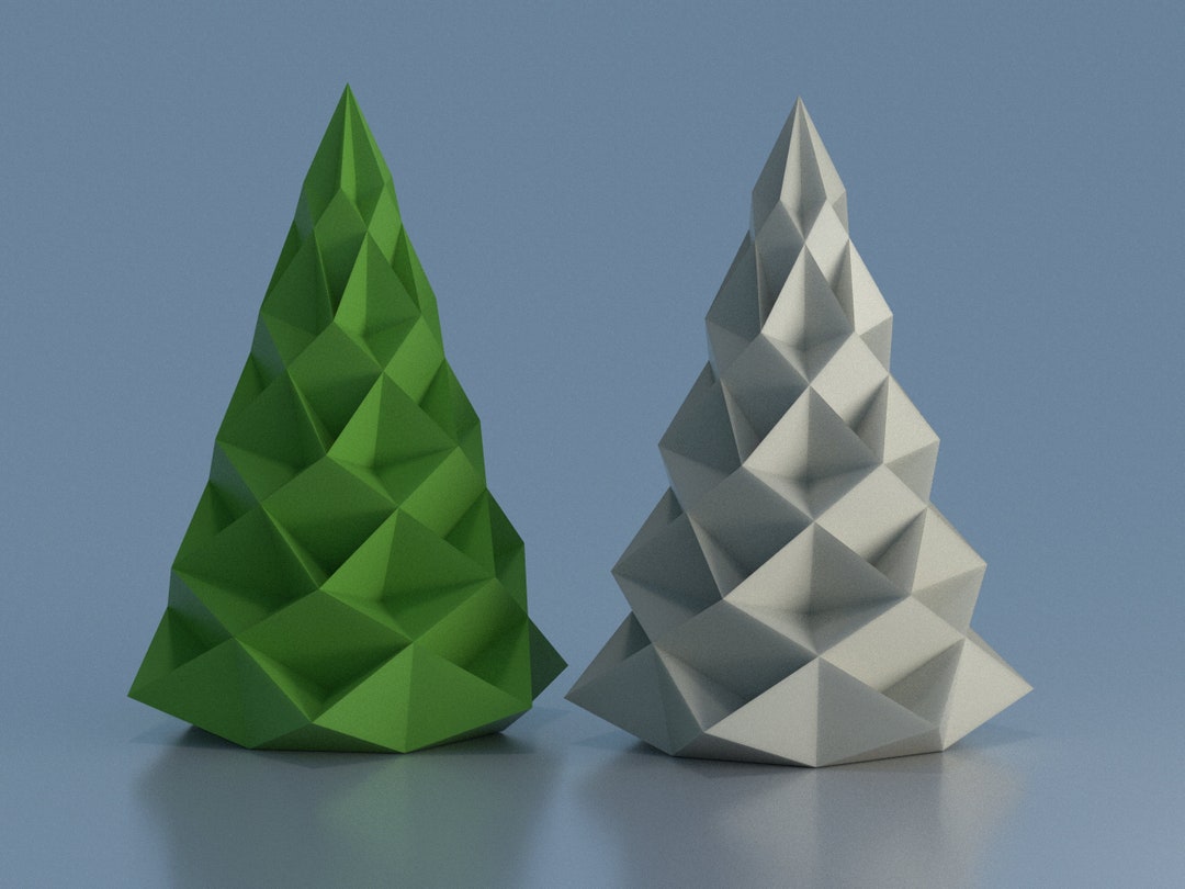 Papercraft Christmas Tree, Low Poly Christmas Tree Template, New Year ...