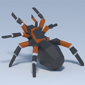 3d Papercraft Spider Tarantula Digital PDF Template, Papercraft ...