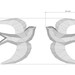 Papercraft 3D Swallow Bird Digital Template for DIY Wall Decoration ...