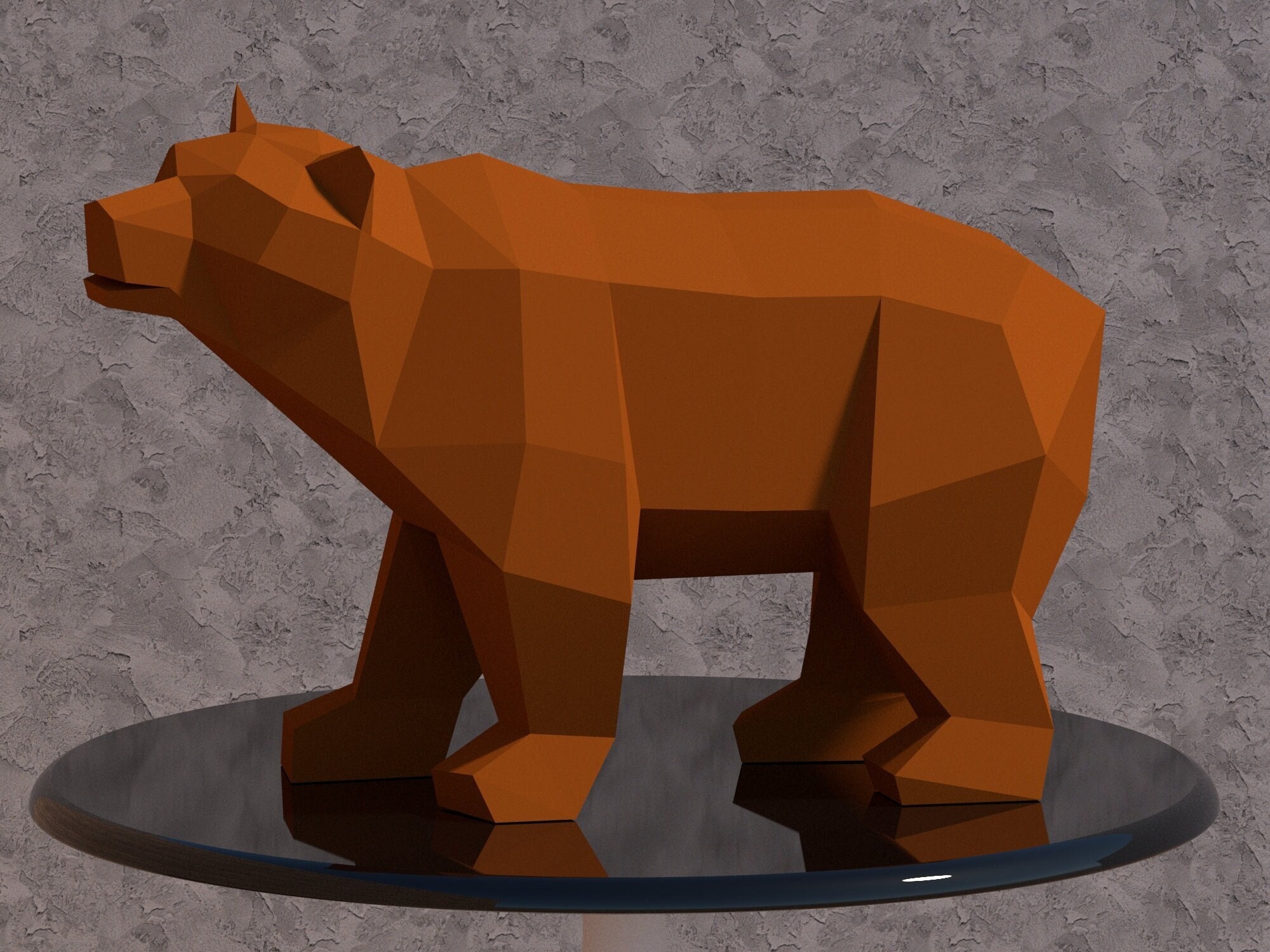 Papercraft Bear PDF Template, Paper Animal Pattern, DIY Low Poly Bear ...