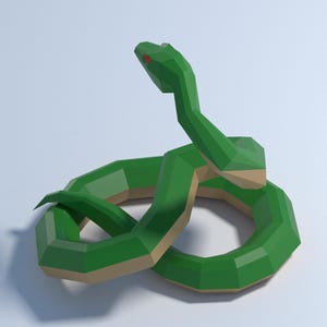 Papercraft Snake Digital PDF Template, DIY Paper Snake Template, New ...