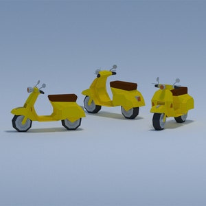 3d Papercraft Scooter, Pepakura Pdf, Svg Scooter Template, DIY ...