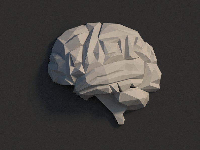Papercraft 3d Brain Template, Paper Brain, Human Brain Halloween Decor ...