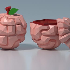 Papercraft 3d Brain Box Template, Paper Box, Halloween Brain Paper ...