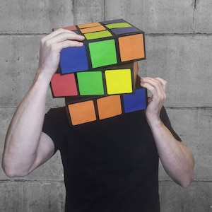 DIY Papercraft Rubik's Cube Mask Template - Easy to Make Halloween ...