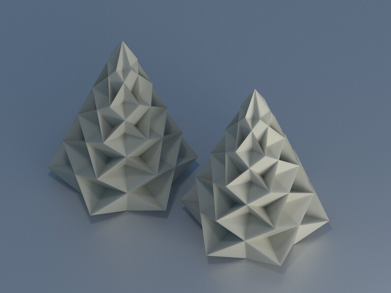 Papercraft Christmas Tree, Low Poly Christmas Tree Template, New Year ...