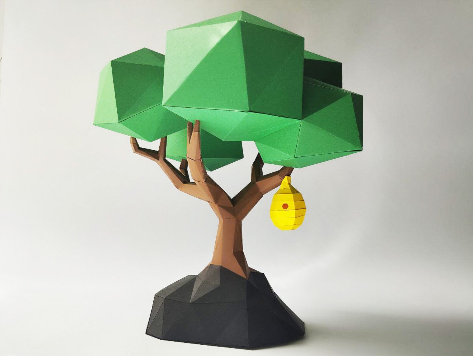 3d Papercraft Tree Template, Low Poly Paper Tree Template,diy Origami ...