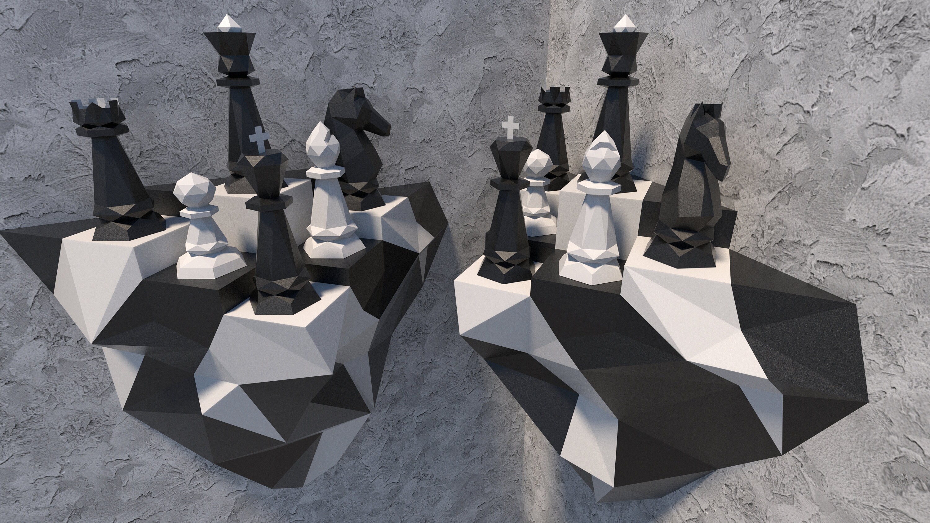 Papercraft Template for Chess King PDF Template for DIY 3D - Etsy