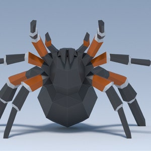 3d Papercraft Spider Tarantula Digital PDF Template, Papercraft ...
