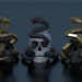 Papercraft 3D Skull With Snake Template for Halloween Decor, Digital ...