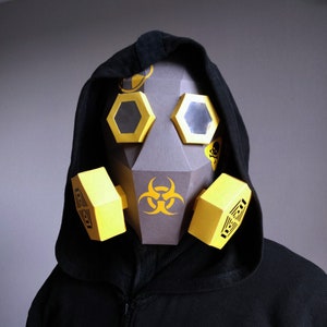 Papercraft Gas Mask Template, DIY Paper Mask, Low Poly , Printable ...
