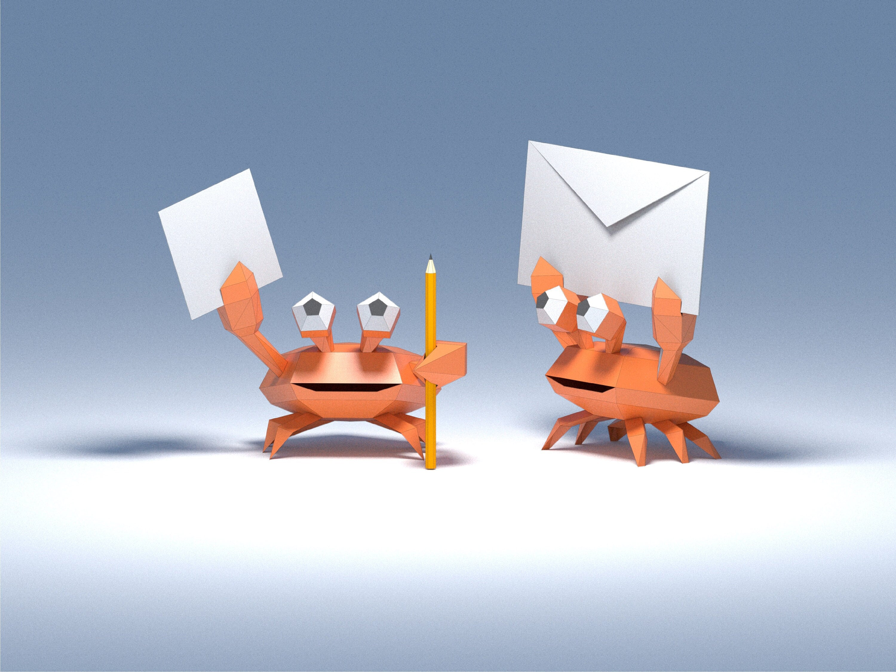 3D Papercraft Crab Holder, Paper 3d Crab, SVG Template, 3D Paper Decor ...