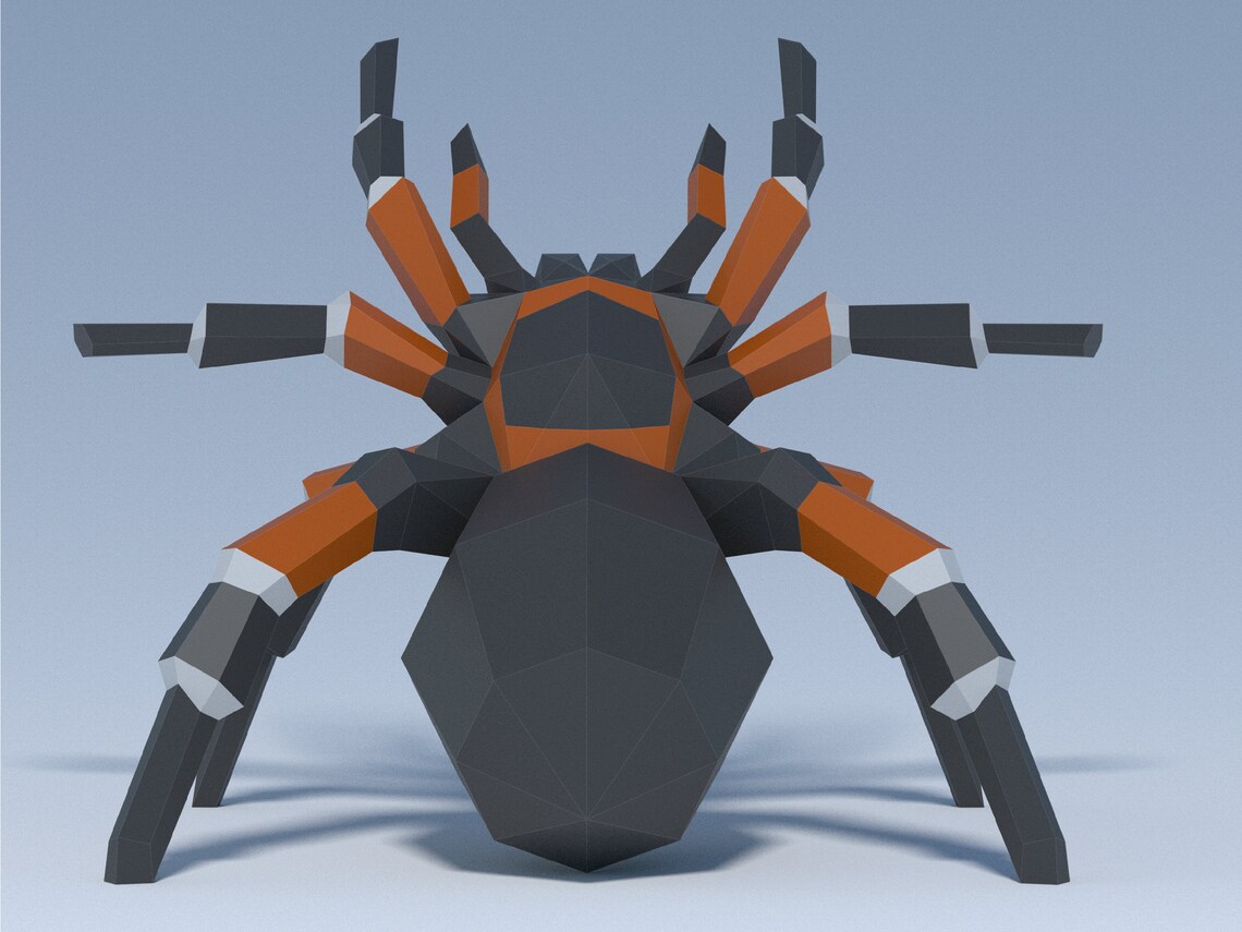 3d Papercraft Spider Tarantula Digital PDF Template, Papercraft ...