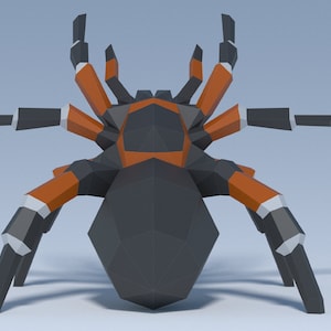 3d Papercraft Spider Tarantula Digital PDF Template, Papercraft ...