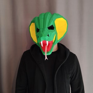 DIY Papercraft Snake Mask Template - Easy to Make Halloween Costume ...