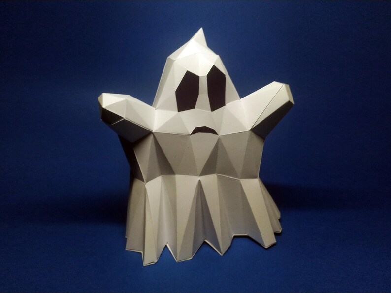 3D Papercraft Ghost Template, Halloween Ghost Sculpture Digital ...