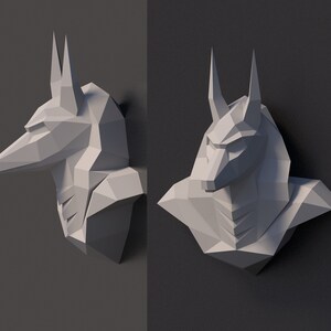 Papercraft DIY Anubis Model, Paper 3d Anubis, Anubis Template, Dxf ...