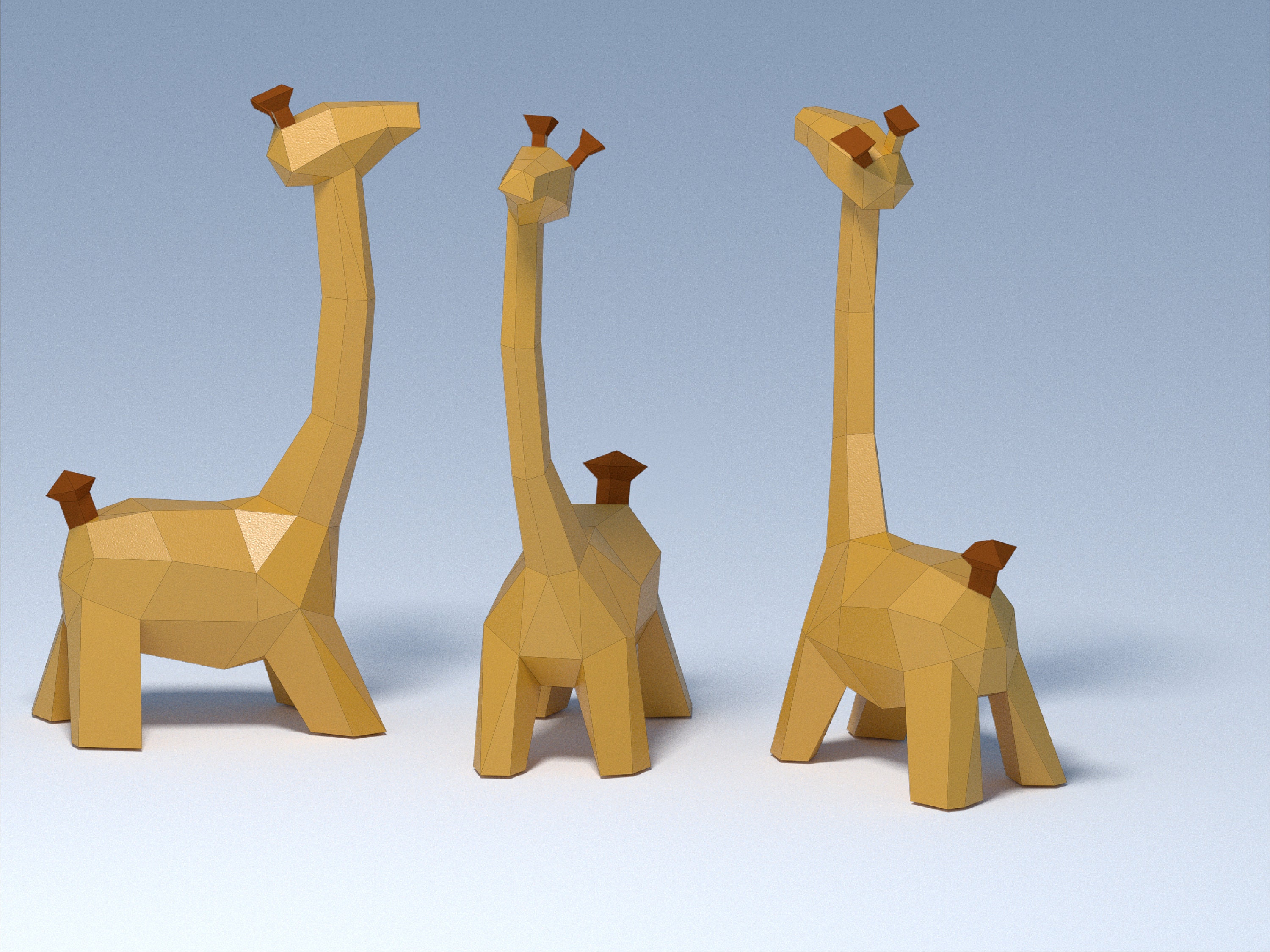 Papercraft 3D Giraffe Template, SVG Template, Paper Animal Digital PDF ...