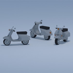 3d Papercraft Scooter, Pepakura Pdf, Svg Scooter Template, DIY ...