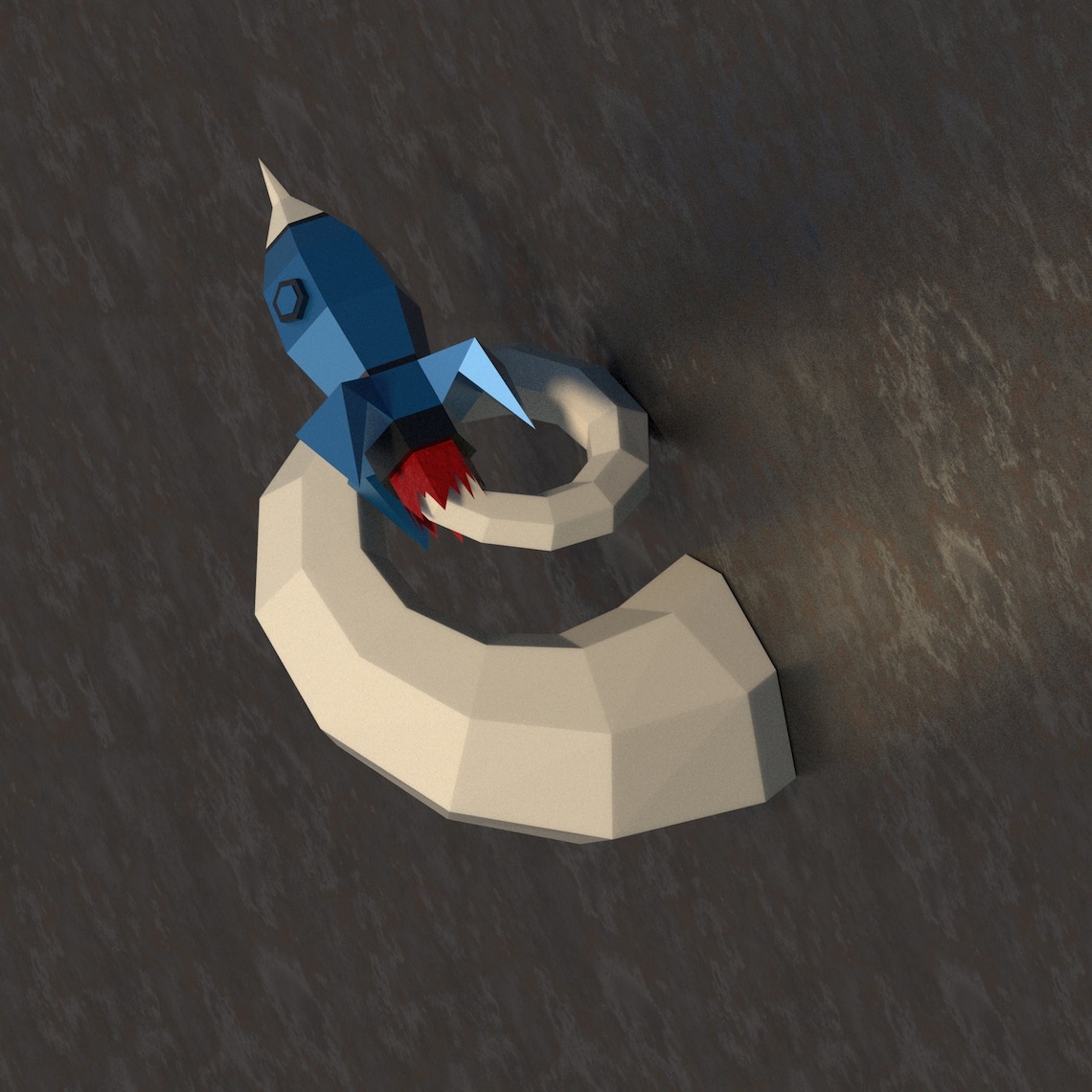 Papercraft 3D Flying Rocket Template PDF Printable Download - Etsy