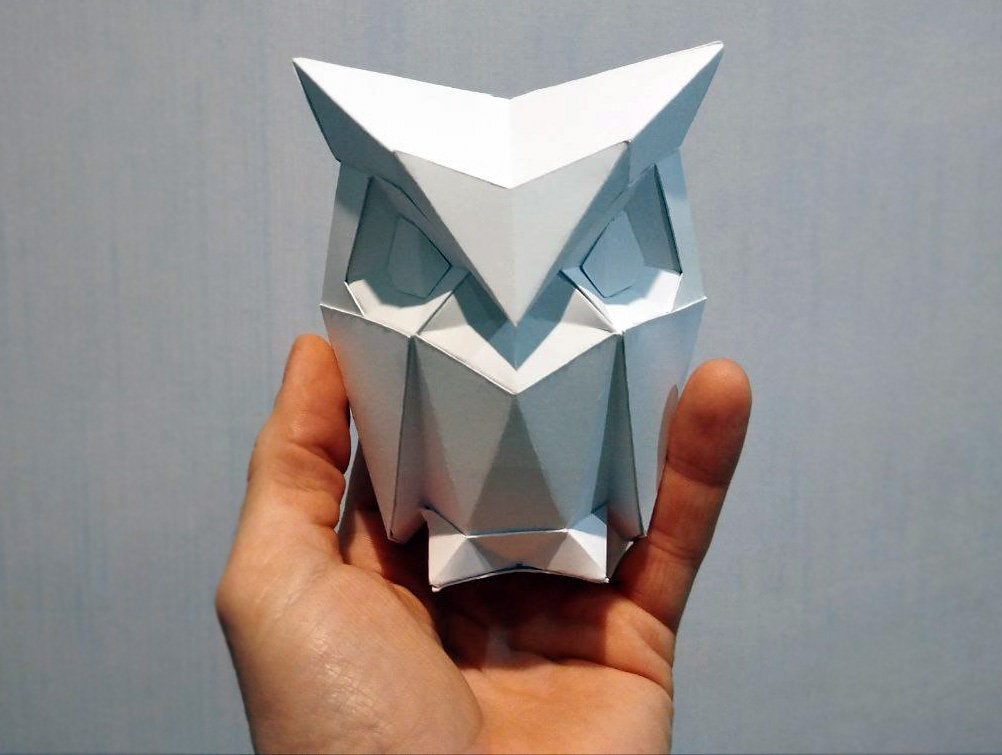 Papercraft 3d Owl, Paper Owl Template, Papercraft Bird Decoration, DIY ...