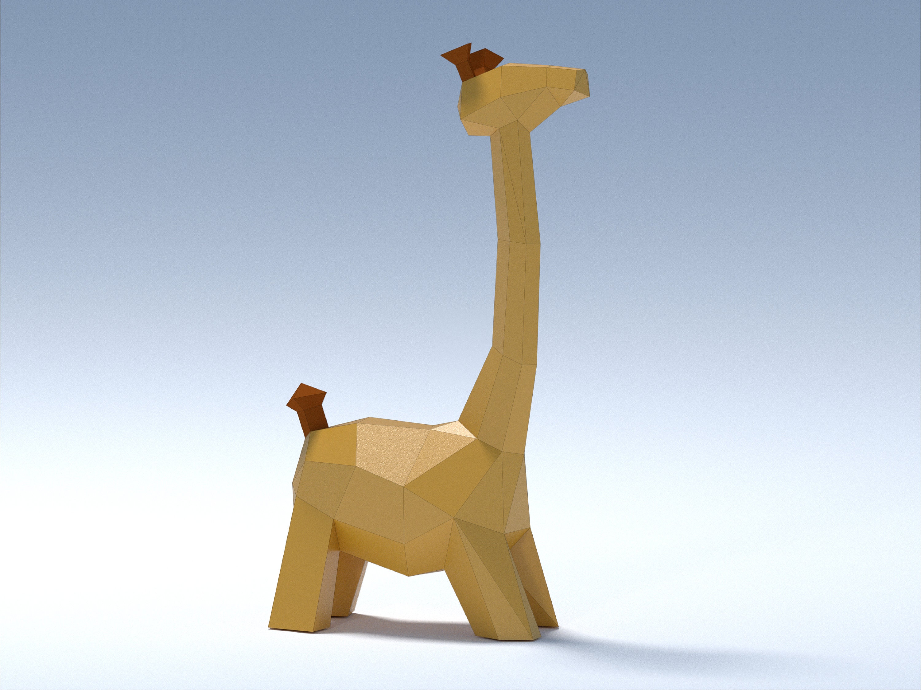 Papercraft 3D Giraffe Template, SVG Template, Paper Animal Digital PDF ...