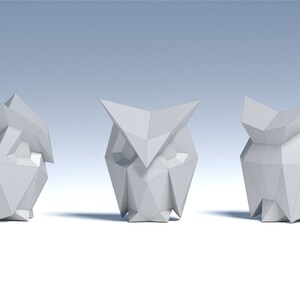 Papercraft 3d Owl, Paper Owl Template, Papercraft Bird Decoration, DIY ...