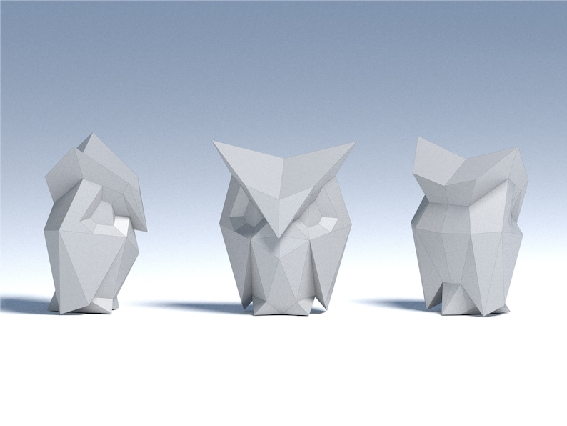 Papercraft 3d Owl, Paper Owl Template, Papercraft Bird Decoration, DIY ...