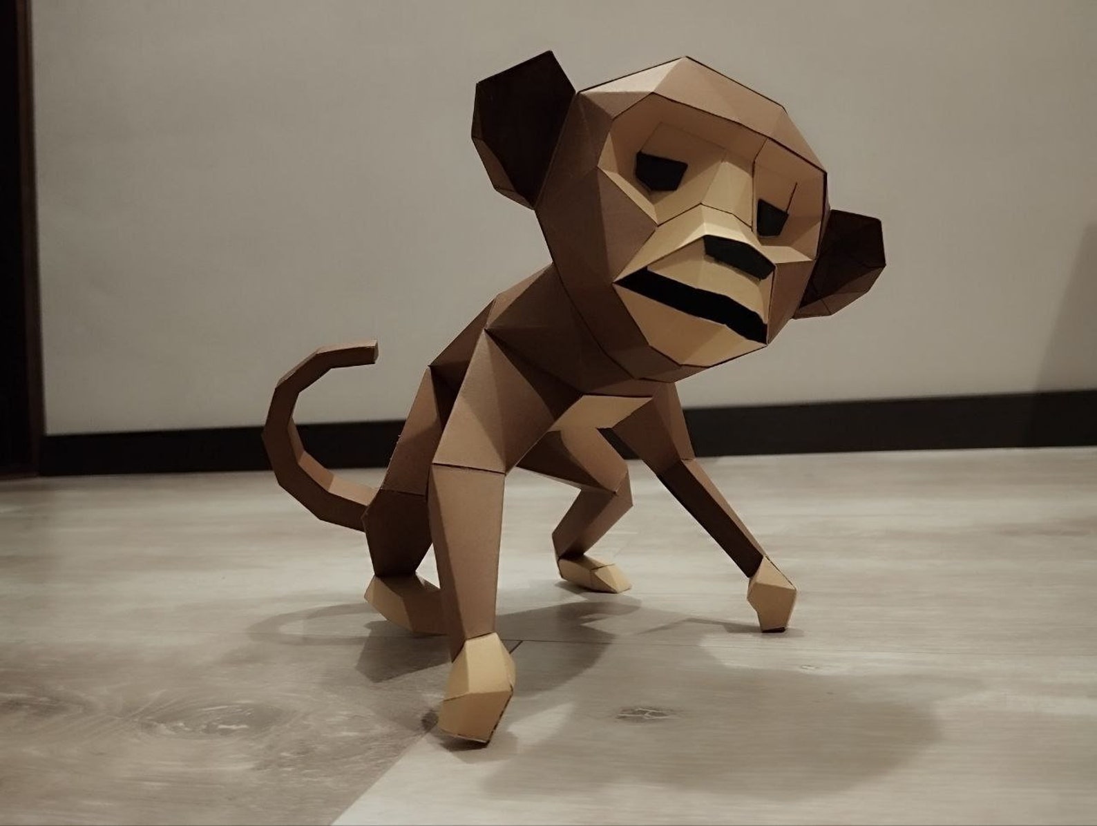 Papercraft 3d Monkey Digital Template, DIY Monkey Pattern, 3D Origami ...