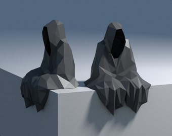 Halloween Ghost Papercraft Low Poly Printable DIY Template - Etsy