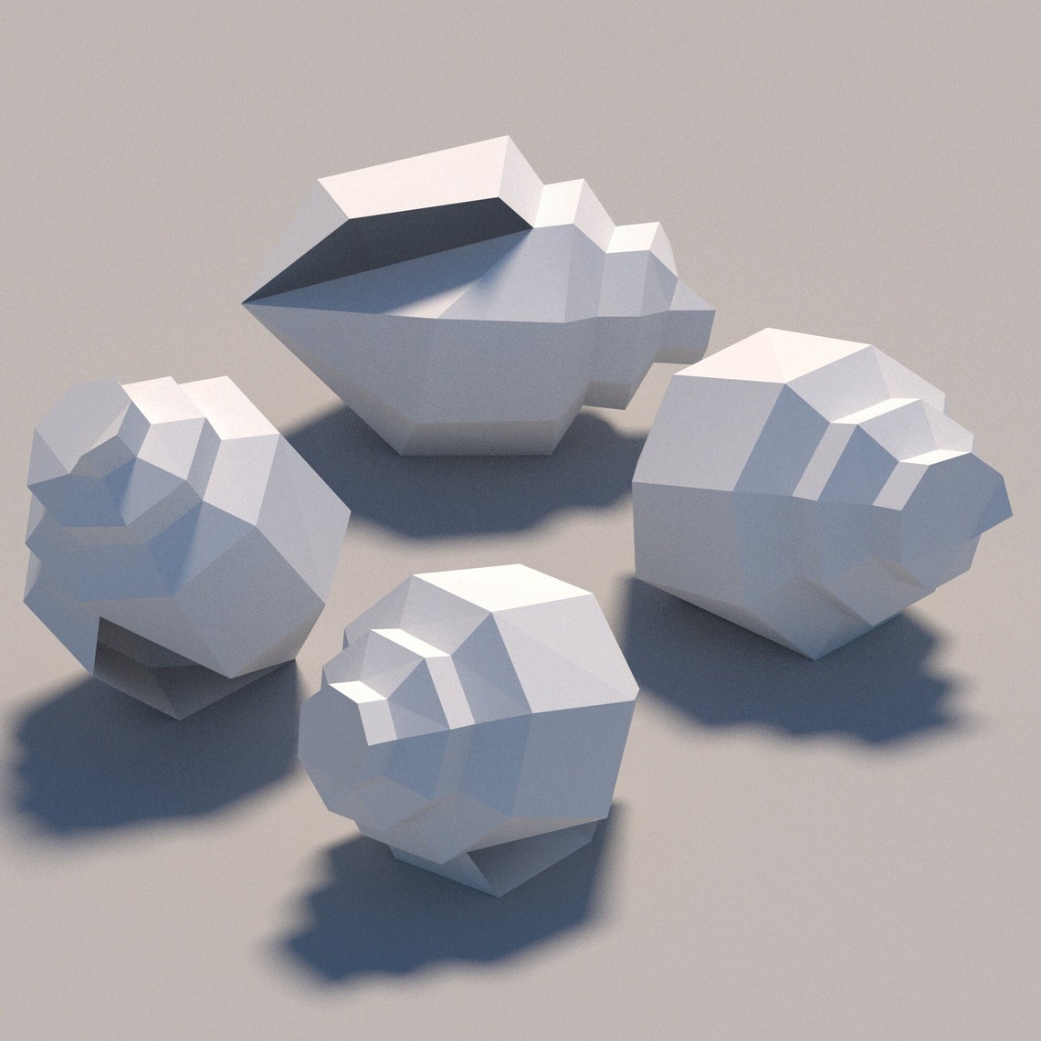 Papercraft PDF Template for Sea Shell, Origami, Paper, Sculpture ...