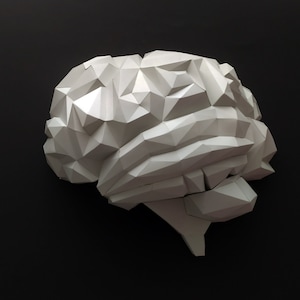 Papercraft 3d Brain Template, Paper Brain, Human Brain Halloween Decor ...