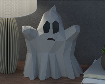 Halloween Ghost Papercraft Low Poly Printable DIY Template - Etsy
