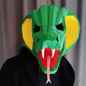 DIY Papercraft Snake Mask Template - Easy to Make Halloween Costume ...